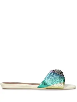 Kurt Geiger Kensington Metallic-effect Leather Sandals